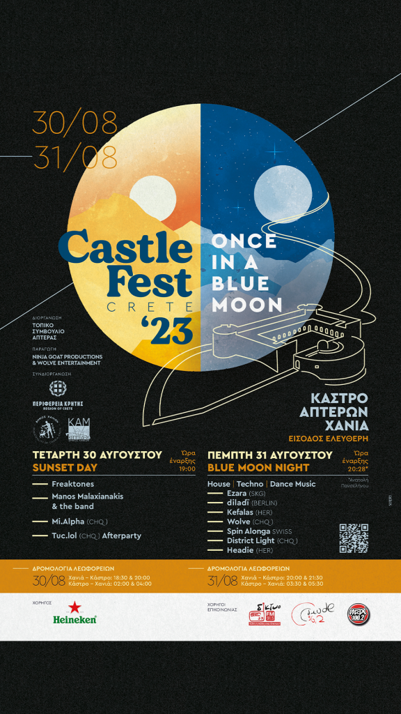 CastleFest Crete 2023, στο Φρούριο Απτέρων (Κουλές), στις 30 και 31 ...