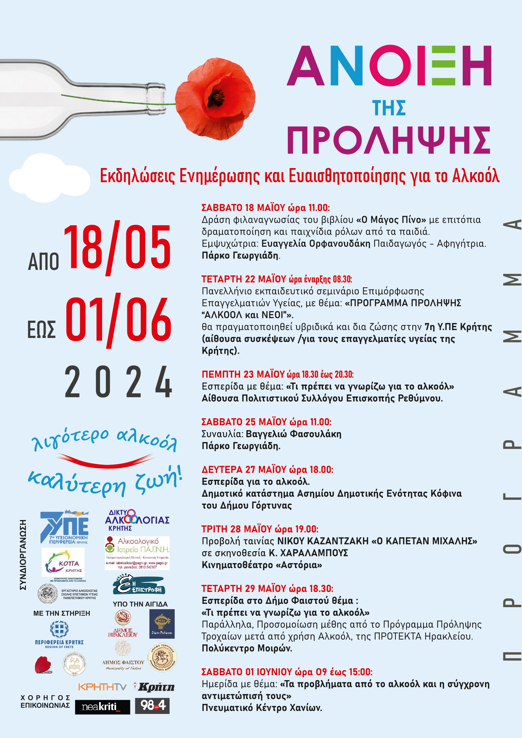 ΗΜΕΡΙΔΑ ΜΕ ΘΕΜΑ: «ΤΑ ΠΡΟΒΛΗΜΑΤΑ ΑΠΟ ΤΟ ΑΛΚΟΟΛ ΚΑΙ Η ΣΥΓΧΡΟΝΗ ...