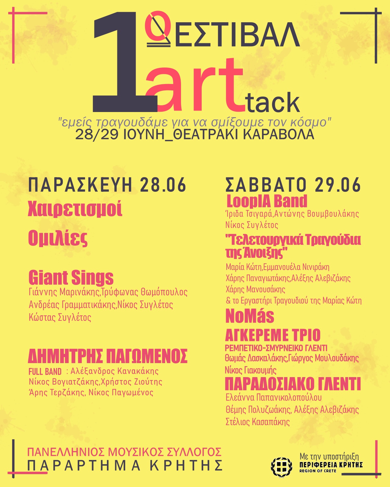 1ο Φεστιβάλ Artttack στο Ηράκλειο με την στήριξη της Περιφέρειας Κρήτης ...